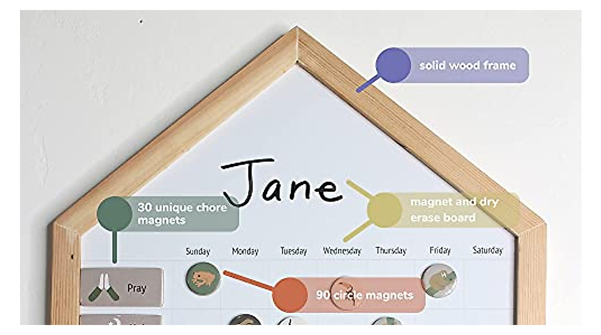 Magnetic Whiteboard Chore Chart for Kids Multiple Kids for Wall ...