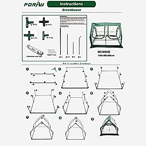 Portable Greenhouse for Garden Bed ,Easy Set-Up Gardening Flower House & Plant Sunshine Room with PVC Cover for Protecting Plant from Cold Frost & Birds & Insects