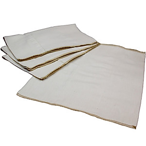 OsoCozy Better Fit Unbleached Prefold Cloth Diapers -100% Cotton, Gauze Weave, Sized for Tri Folding - Diaper Service Quality (DSQ) (Premium 4x8x4 Fits 25-40 lb.) - 6 Pack