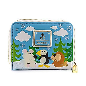 Loungefly Elf Buddy & Friends Zip Around Wallet- Christmas Cosplay Cute Wallets,Multicolor