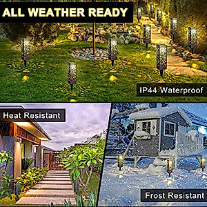 Hortsun 20 Pack Solar Pathway Lights Outdoor Modern Solar Lights Waterproof LED Path Lights Light up Walkway Landscape Lights Auto On Off for Garden Lamps for Patio, Lawn and Yard Decor