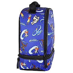 INTIMO Nickelodeon Avatar The Last Airbender Character Aang Katara Sokka Zuko Cartoon Dual Compartment Lunch Box Bag