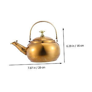 1pc Stainless Steel Exquisite Pot Water Kettle Portable Stove Coffee Pot Portable Espresso Machine Household Teakettle Portable Heater Gas Practical Tea Kettle Portable Teakettle PAMINGONO