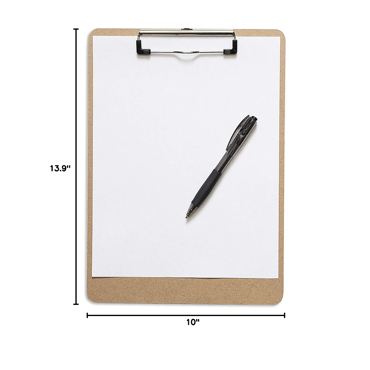 Clipboards (Set of 5) by Office Solutions Direct! ECO Friendly Hardboard Clipboard, Low Profile Clip Standard A4 Letter Size