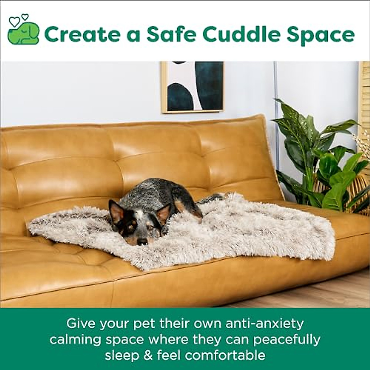 Furhaven Waterproof Throw Blanket for Dogs & Indoor Cats, Washable - Shaggy Plush Calming Long Faux Fur & Velvet Dog Blanket - Driftwood, Extra Large/XL