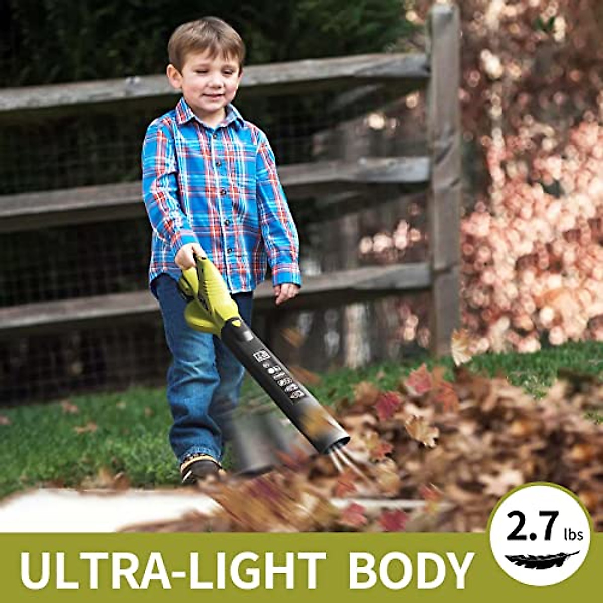 SEYVUM Leaf Blower - 320CFM 150MPH 20V Leaf Blower Cordless with 2 X 2.0 Battery & Charger, Electric Leaf Blower for Lawn Care, Battery Powered Leaf Blower Lightweight for Snow Blowing & Yard Cleaning