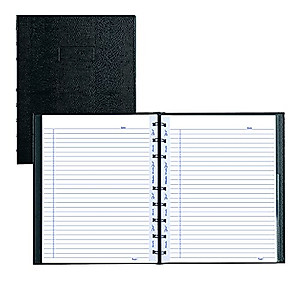 Blueline MiracleBind Notebook, Black, Lizard-Like, Hard Cover, 9.25" x 7.25", 150 Pages (AF9150.81)