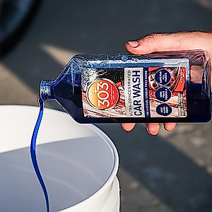 303 Products Car Wash with Wash Mitt Bubble Gum Scent, 18 fl. oz. (30577) , Blue