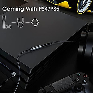 ZOOAUX USB to 3.5mm Jack Audio Adapter,External Sound Card USB-A to Audio Jack Adapter with Aux Stereo Converter Compatible with Headset,PC Windows,Laptop Mac,Desktops,Linux,PS4 PS5 and More (Grey)