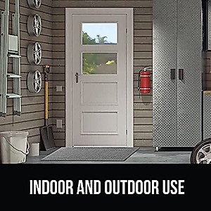 Gorilla Grip Ultra Absorbent Moisture Guard Doormat, Absorbs Up to 1.7 Cups of Water, Stain and Fade Resistant, Spiked Rubber Backing, All Weather Mats Capture Dirt, Indoor Outdoor, 29x17, Grey