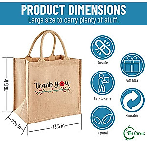 Burlap Tote Bags With Handles - 8 Pack Large Jute Tote Bags - Bachelorette Beach Bag - Perfect for Women, Party, Bridesmaid Gifts, Farmers Market Grocery Shopping And DIY - Waterproof And Reusable