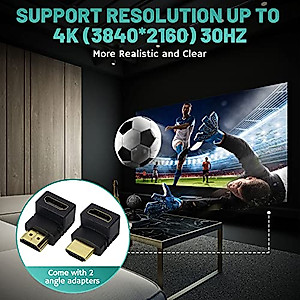 4K DisplayPort to HDMI Cable 4 Feet (2 Pack), Gold-Plated Male to Male Adapter, DP to HDMI Cord Converter for PC to HDTV, Monitor, Projector with 2 HDMI Adapter and 25 Cable Ties