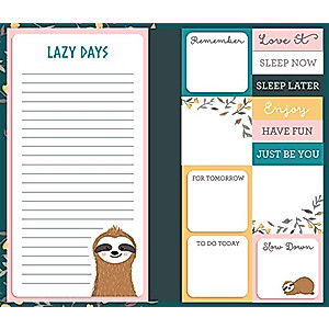 Book of Sticky Notes: Notepad Collection (Sloth Lazy Days)