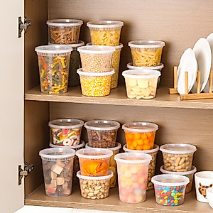 AOZITA 20 Sets Plastic Deli Food Containers With Lids 16oz, 32oz Variety Pack, Airtight Food Storage Containers, Freezer/Dishwasher/Microwave Safe, Soup Containers For Takeout Meal Prep Storage