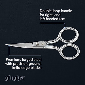 Gingher 4 Inch Curved Embroidery Scissors (01-005273)