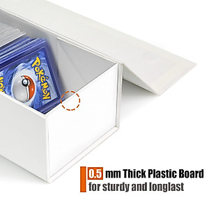 900+ Cards or 200 Top Loaders Box, Baseball Card Storage Box, Trading Card Storage Box for Trading Cards, Gaming Cards and Sport Cards, White, 13x4x3 inches, 2 Count
