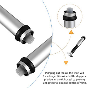 Hemoton Vaccum Sealer 1pc Wine Vacuum Pumping Stainless Steel Pump For Wine Vacuum Sealers