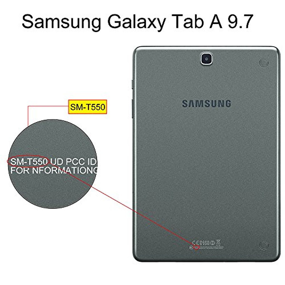 Dteck Case for Samsung Galaxy Tab A 9.7 Inch Tablet 2015 Release, SM-T550 /SM-P550 Case - Magnetic Closure Leather Protective Wallet Cute Stand Flip Cover with Stylus Pen/Pen Holder (Two Butterflies)