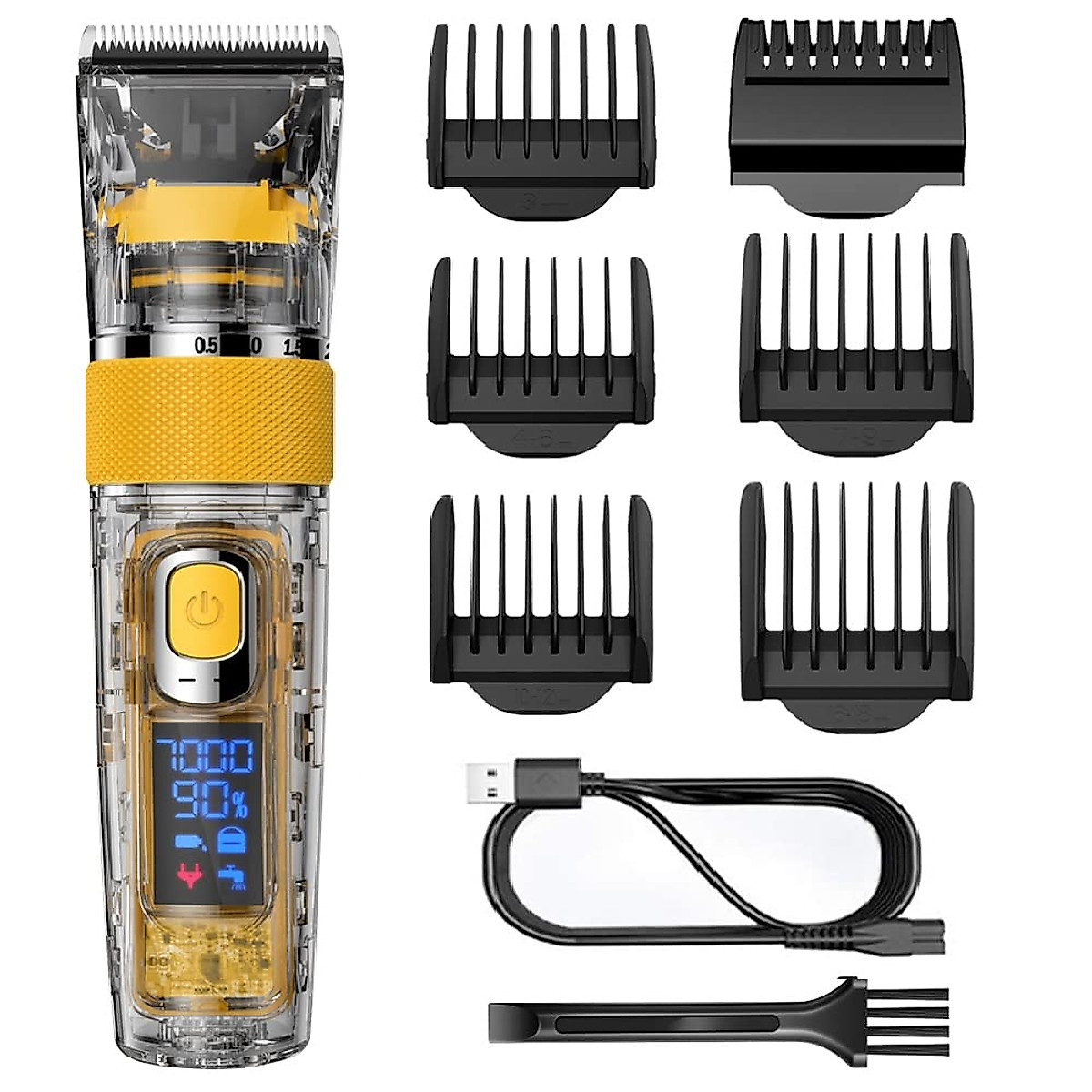 Hatteker Mens Beard Trimmer Hair Clipper Hair Trimmer Cordless Hair Cutting Kit Professional IPX7 Waterproof Multifunctional