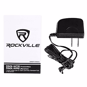 Rockville DMX-WTR Wireless DJ DMX Lighting Transmitter+8) Rechargeable Receivers