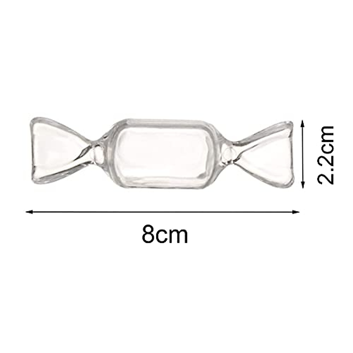 LapangZi 10 Pcs Candy Shaped Mini Box Transparent Jewelry Storage Containers Travel Plastic Containers Storage Case for Small Decorations Items