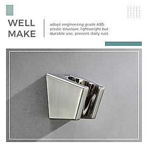 Handheld Shower Head Bracket with Two Slot, Aomasi Bidet Sprayer Hanger Bathroom Hose Shower Wand Holder Wall Mount Brushed Nickel