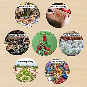 QIANHAILIZZ 8 x 12 Inch 100 pcs Drawstring Bags Organza Fabric Jewelry Gift Pouch Candy Pouch Wedding favors B231 (red)