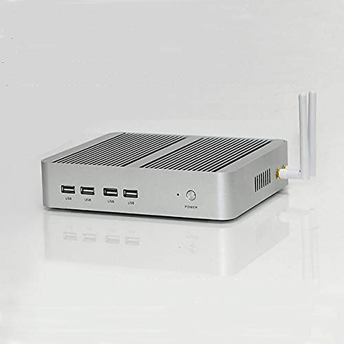 Kaby Lake i5 7200U Industrial PC,Fanless PC,Mini Box PC with 8G RAM 128G SSD Rich IO: DP HDMI USB3.0 LAN SD Card Reader Aluminum Case 4K Display