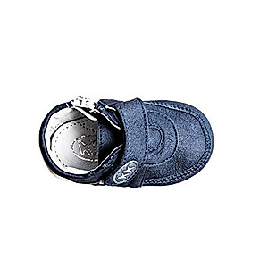 Happy Baby Zippy Shoes, Infant/Toddler, Boys Girls, First Walking Shoes, Unique Zipper Design (Age 6-12 Months (4.8 inches, US Size 4), Sneakers Blue)