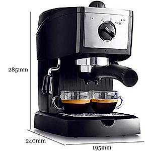 ROLTIN Coffee Machine Espresso Coffee Machine Maker 15 Bar, Capuccino, Frothing Milk Foam, 1100W, Capacity 1L Removable Drip Tray Steam Nozzle Compatible with Preparing Drinks
