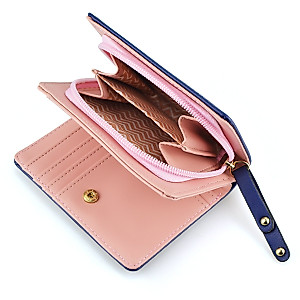 Girl's Short Cute Cat Purse, Buckle Zipper Cartoon Wallet, Small Clutch Handbag