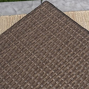 Noble House Puerta Outdoor Wicker Side Table in Light Brown