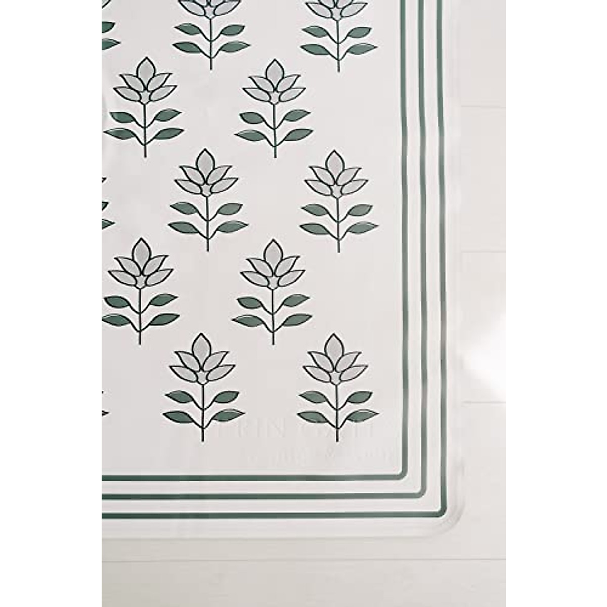 wander & roam Leather Play Mat | Non-Toxic | Waterproof and Sand Proof Beach Mat | Wipeable High Chair Floor Mat | Baby Floor Mat | Portable Picnic Mat (Petals Block Print Greige Large, 76x76)