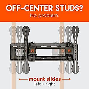ECHOGEAR Advanced Tilt TV Wall Mount - Extends to Enable Maximum Tilt Range On Large TVs Up to 86" - Fireplace Friendly Design with Universal Bracket & Easy Install