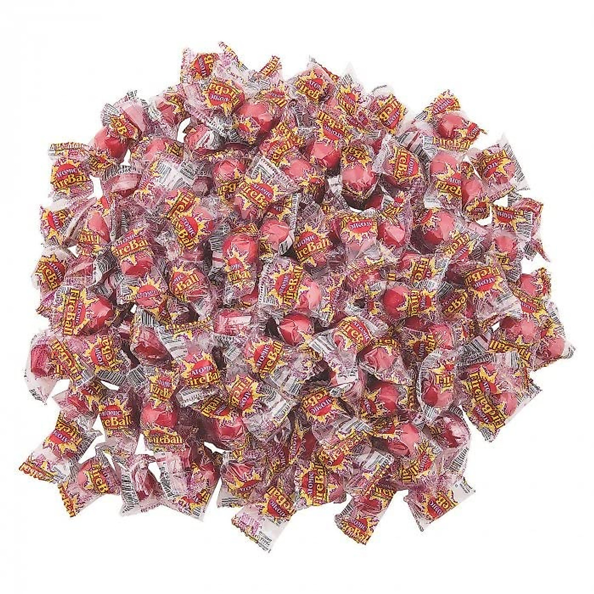 ATOMIC Fireballs - Fireball Candy Bulk - 1 LB - Hot Jawbreakers Candy - Bulk Candy - Individually Wrapped - Atomic Fireball Candy - Spicy Candy - Red Hot Cinnamon Candy Balls - Fire Balls Hard Candy