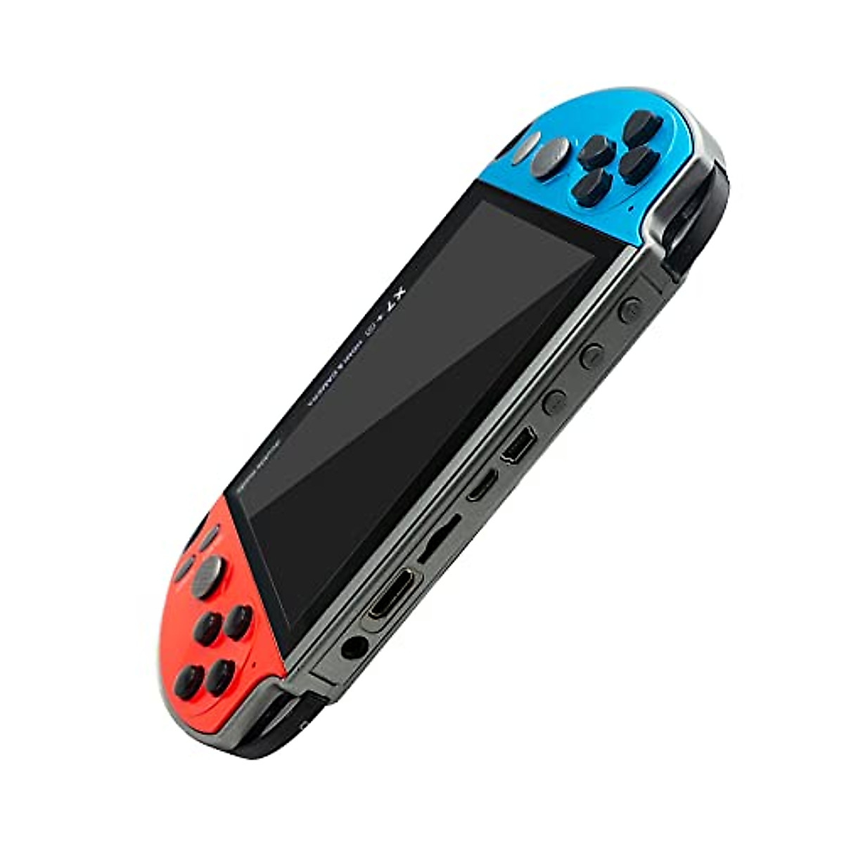 DREAMHAX X7 Plus Handheld Game Console with Preload 10000 Games, Portable Video Games Support HDMI Output & Double Player, Classic Arcade Retro Game Player Gameboy Gift Present (4.3" Screen Red Blue)