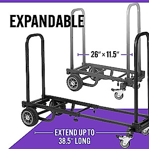 On-Stage UTC1100 Utility Cart - Versatile Heavy-Duty Rolling Storage Cart with Locking Wheels, Ergonomic Handle, and 330 lbs Capacity - Perfect for Musicians, Event Planners, Studios