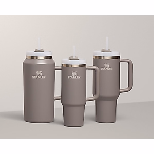 Stanley Quencher H2.0 Tumbler with Handle and Straw 30 oz | Flowstate 3-Position Lid | Cup Holder Compatible for Travel | Insulated Stainless Steel Cup | BPA-Free | Stone