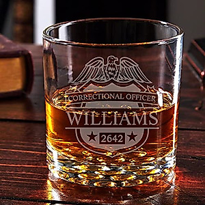 HomeWetBar Correctional Officer Badge Personalized Buckman Glass Corrections Officer Gift