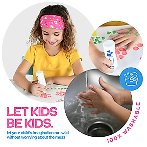 Shape Dot Markers | Different Shape Daubers | 8-pack Washable Dot Markers for Toddlers | Kids Dot Art | Toddler Arts and Crafts | Paint Dotters for Kids, | Bingo Markers | Dot Markers | Dot Art