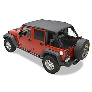 Bestop 5258435 Black Diamond Safari Style Bikini Top for 2010-2018 Wrangler JK Unlimited (Non-Cable Style)