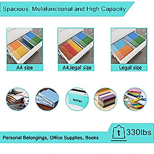 GangMei 3 Drawer Metal Lateral File Cabinet with Lock, Lateral Filing Cabinet for Letter/Legal Size Folders for Home Office,Assembly Required, White, 3 Drawer