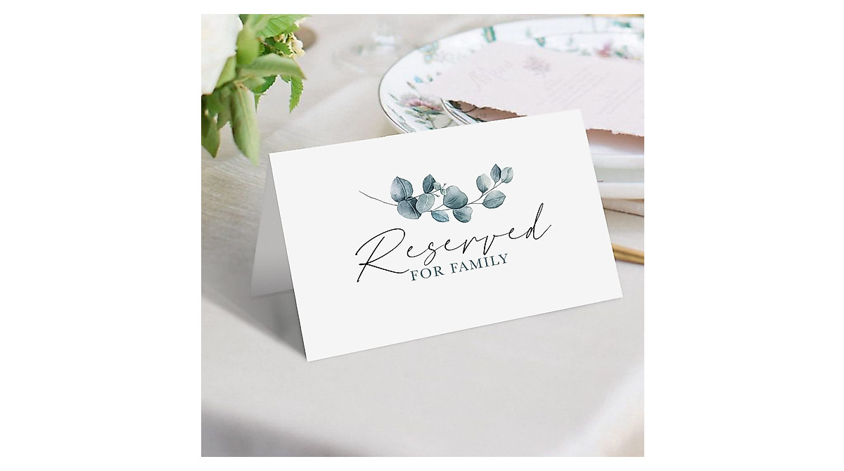 CLEVER SIGNS Reserved Table Signs, Pack of 25 Reserved Signs for Family ...