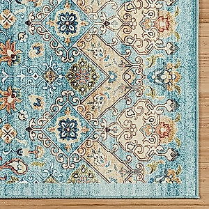Gertmenian Indoor Boho Area Rug - 8x10 Large, Non Slip, Super Strong, Ideal for High Traffic Areas in Bedroom, Living Room, Kitchen - Tanis, Sage, 28503