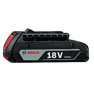 Bosch BAT612 18-volt Lithium-Ion 2.0 Ah Slim Pack Battery with Digital Fuel Gauge , Black