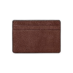 Fossil Men's Steven Leather Slim Minimalist Card Case Wallet, Medium Brown, (Model: ML4395210)
