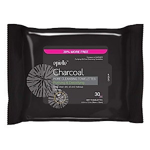 Epielle Charcoal Makeup Remover Wipes | Soft & Gentle for All Skin Types | Removes Dirt, Oil, Waterproof Makeup | 6 Pack | Korean Skincare