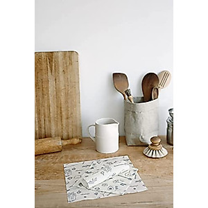 Abeego, The Original Beeswax Food Storage Wrap - Set of Three, 7" 10" and 13" Natural Square Sheets