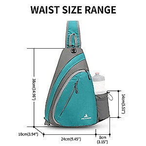 Peicees Sling Bag Backpack for Men Women Water Resistant Crossbody Shoulder Bag Travel Hiking Chest Daypack