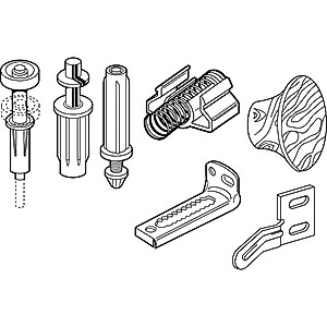 Prime-Line N 7283 Bi-Fold Door Repair Kit – For 7/8”-Wide Track and 3/8” Outside Diameter Pivots & Guides–Includes All Parts Needed to Repair One 2-Panel Set of Hinged Bi-Folding Doors (1 Set)